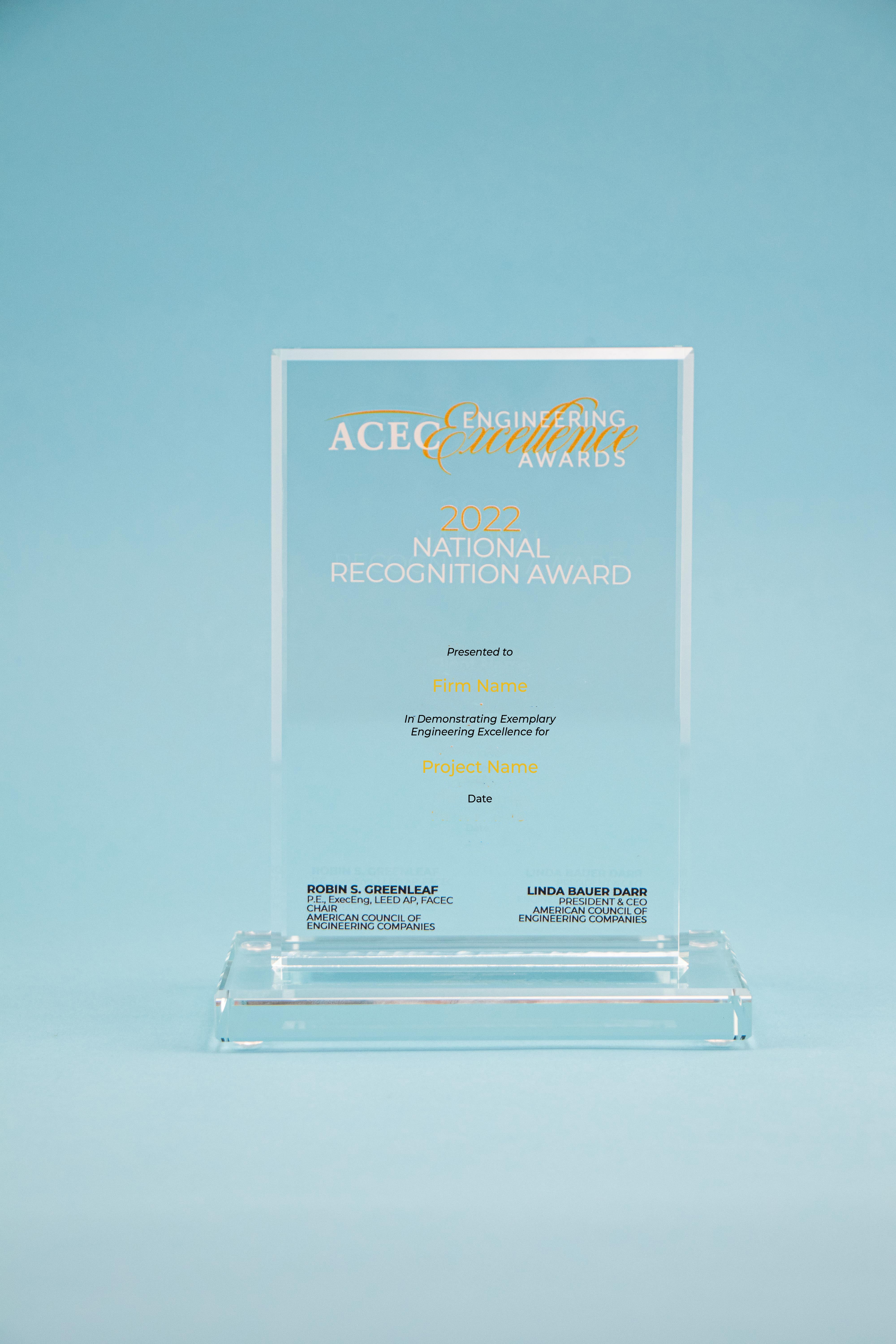 ACEC National Recognition Award – Lachman and Co.