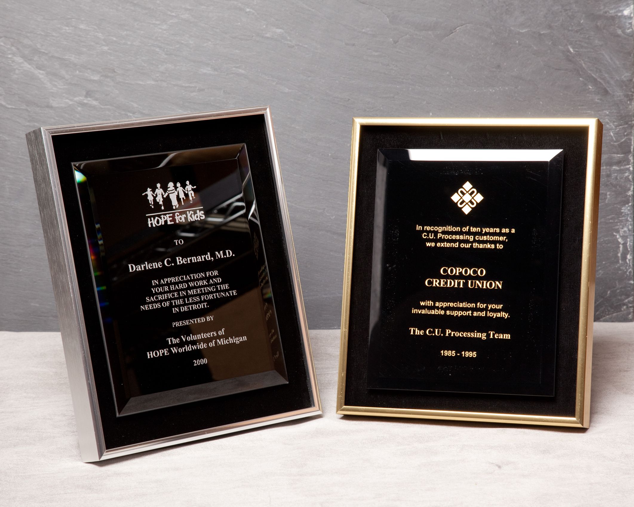 Gold Metal Frame Plaque with Black Glass Plate – Lachman and Co.