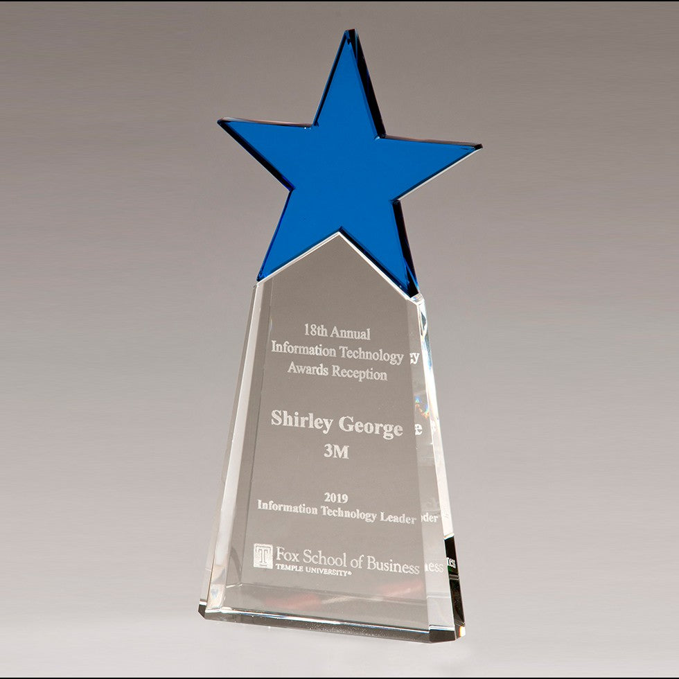 Blue Crystal Star on Clear Crystal Base – Lachman and Co.